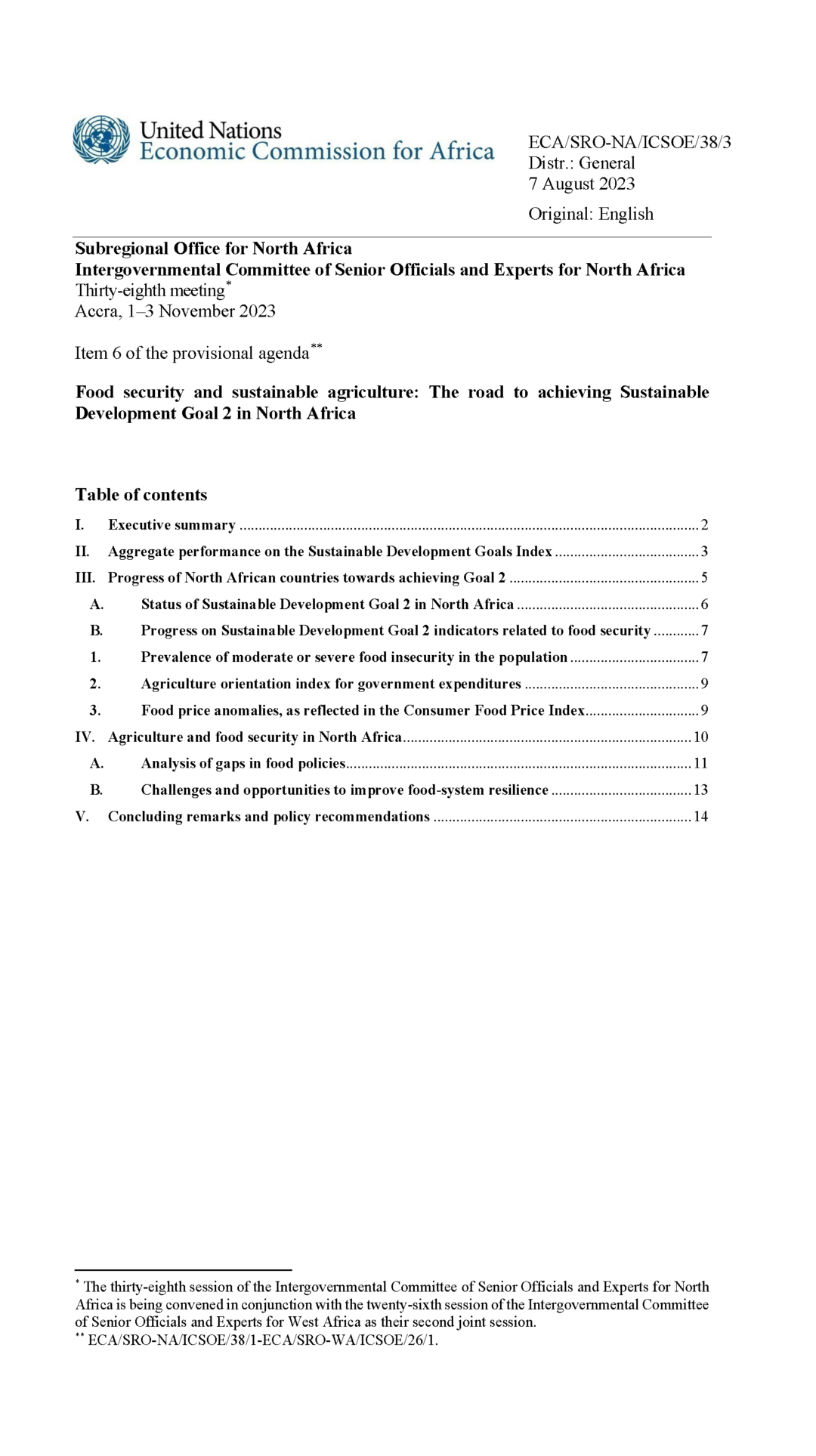 Food Security and Sustainable Agriculture: The Road to Achieving ...